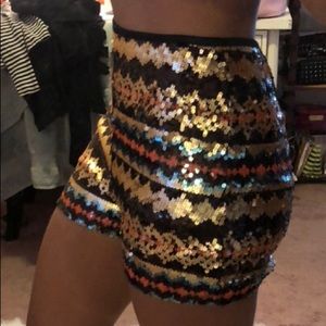 bebe | Shorts | High Waist Sequin Bebe Shorts Host Pick | Poshmark
